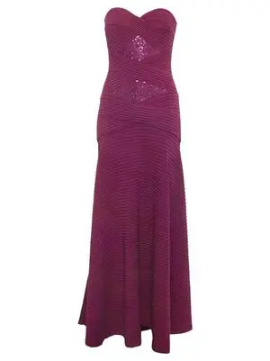 Tadashi Shoji Strapless Sequin Maxi Dress - Purple