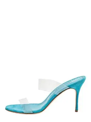 Manolo Blahnik Suede Sandals - Blue