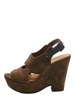 See By Chloé Platform Wedge Sandals - Brown