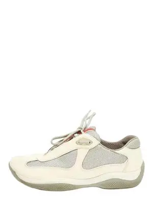 Prada Mesh-panel Low-top Sneakers - Neutrals