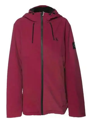 Calvin Klein Logo-patch Hooded Jacket - Pink