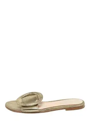 GIANVITO ROSSI Buckle-detail Suede Sandals - Yellow