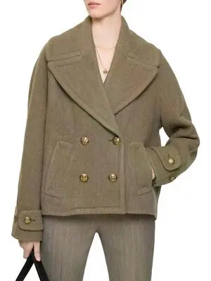 Burberry Double-breasted Wool Jacket - Green
