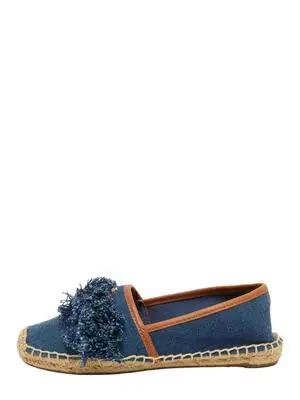 Tory Burch Denim Tassel Espadrilles - Blue