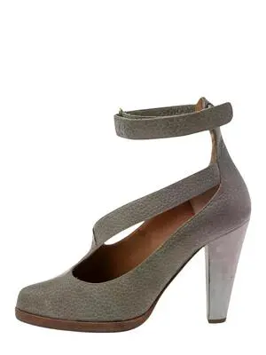 Chloé 100mm Leather Pumps - Grey