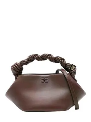 GANNI Twisted Handle Tote - Brown