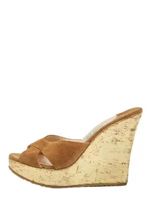 JIMMY CHOO Suede Sandals - Brown
