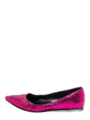 Saint Laurent 670864 Glitter Ballerinas - Pink