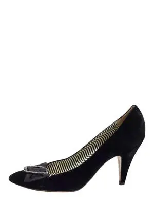 Moschino 95mm Velvet Bow-detail Pumps - Black