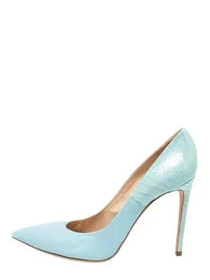 Casadei 2024 Croc-embossed Leather Pumps - Blue