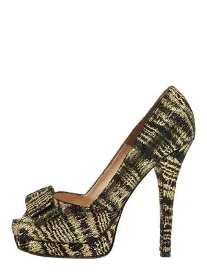 Fendi Suede Pumps - Gold