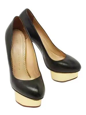 CHARLOTTE OLYMPIA Leather Dolly Pumps - Black
