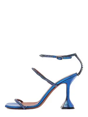 Amina Muaddi 100mm Gilda Crystal-embellished Sandals - Blue