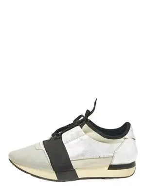 Balenciaga Race Runner Leather Sneakers - Grey