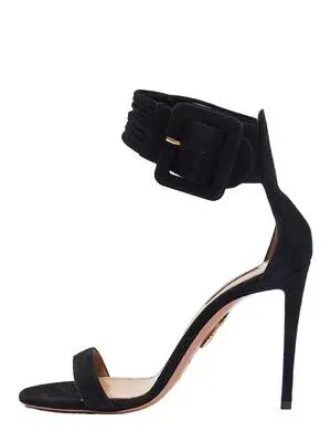 AQUAZZURA 110mm Buckle Suede Sandals