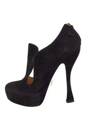 Prada 135mm Suede Pumps - Black