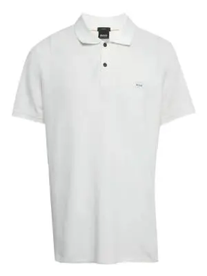 BOSS Piqué Slim-fit Polo Shirt - White