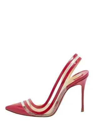 CHRISTIAN LOUBOUTIN Leather Slingback Pumps - Red