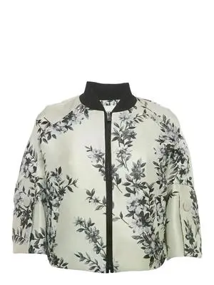 Fendi Floral Jacquard Cropped Jacket - Neutrals
