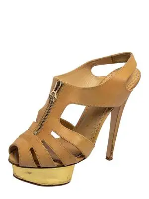 CHARLOTTE OLYMPIA Platform Sandals - Brown