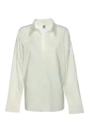 TOTEME Cotton Long-sleeve Shirt - White