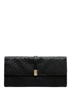 LOULOU DE SAISON Mohini Ostrich-Effect Leather Clutch