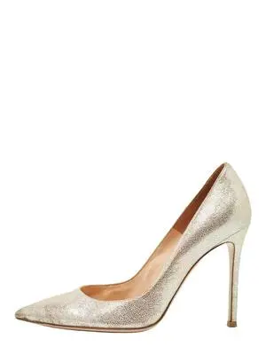 GIANVITO ROSSI Metallic Suede Pumps