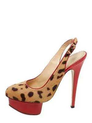 CHARLOTTE OLYMPIA 140mm Leopard-pattern Platform Pumps - Brown