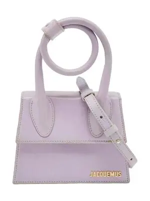 Jacquemus Le Chiquito Leather Rolled-handle Mini Bag - Purple