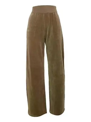 Sonia Rykiel Paris Wide-leg Velvet Trousers - Brown