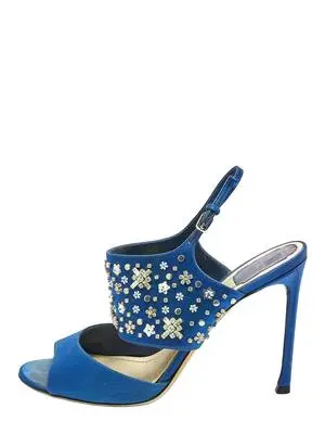 Dior 100mm Crystal-embellished Heeled Sandals - Blue