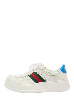 Gucci Chunky B Perforated Leather Sneakers - White