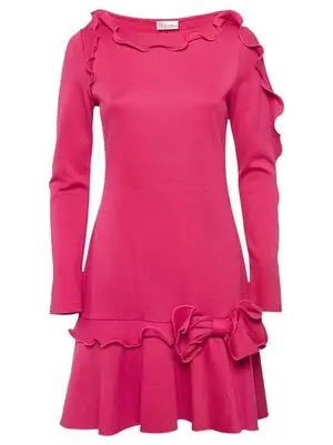 Red Valentino Flounce-trim Bow Dress - Pink