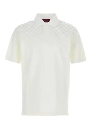 Gucci Logo Piquet Polo Shirt - White