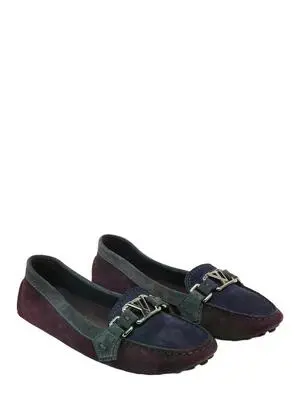 LOUIS VUITTON Oxford Suede Loafers - Purple