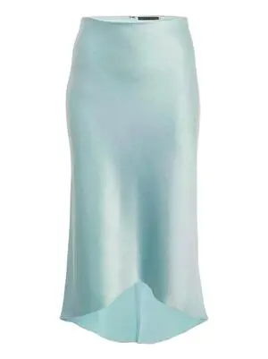 Alice + Olivia Satin Maxi Skirt - Blue