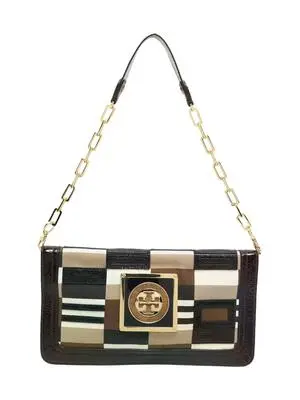 Tory Burch Patchwork Chain Shoulder Bag - Black