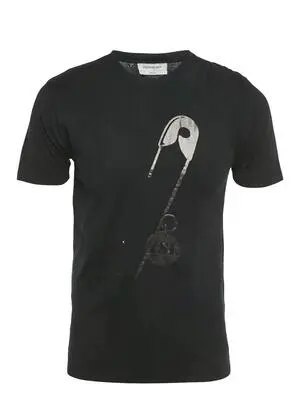 Saint Laurent Paper Clip Print T-shirt - Black
