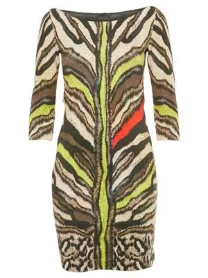 Just Cavalli Vintage Animal-print Mini Dress - Brown