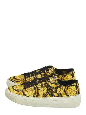 Versace Barocco-print Greca Sneakers - Yellow