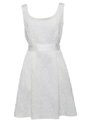 Carolina Herrera Patterned Jacquard Mini Dress - White