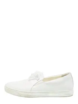 Versace Medusa Palazzo Leather Slip-on Sneakers - White
