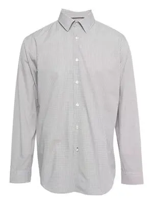 BOSS Micro-print Cotton Shirt - White