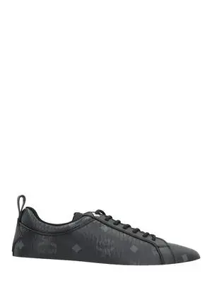 Mcm Visetos Monogram Sneakers - Black