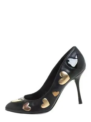 Dolce & Gabbana 95mm Heart-embellished Pumps - Black