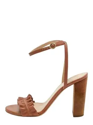 Chloé Ruched-embellishment Sandals - Brown