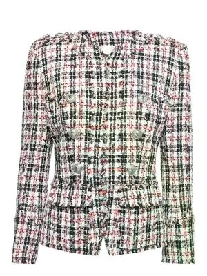 Balmain Tweed Button Jacket - White