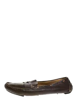 Prada Leather Loafers - Brown