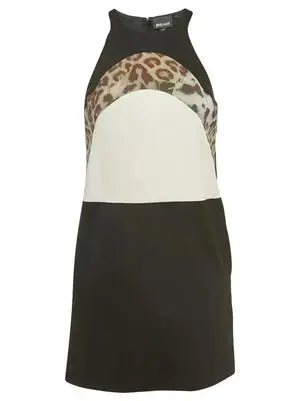 Just Cavalli Panel Sleeveless Mini Dress - Black