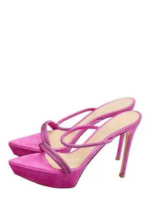 GIANVITO ROSSI Cannes Suede Sandals - Pink